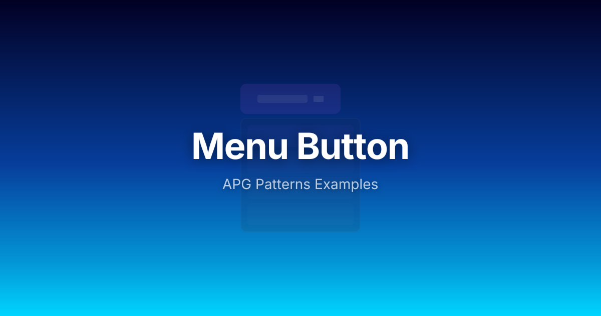 Menu Button - React | APG Patterns Examples